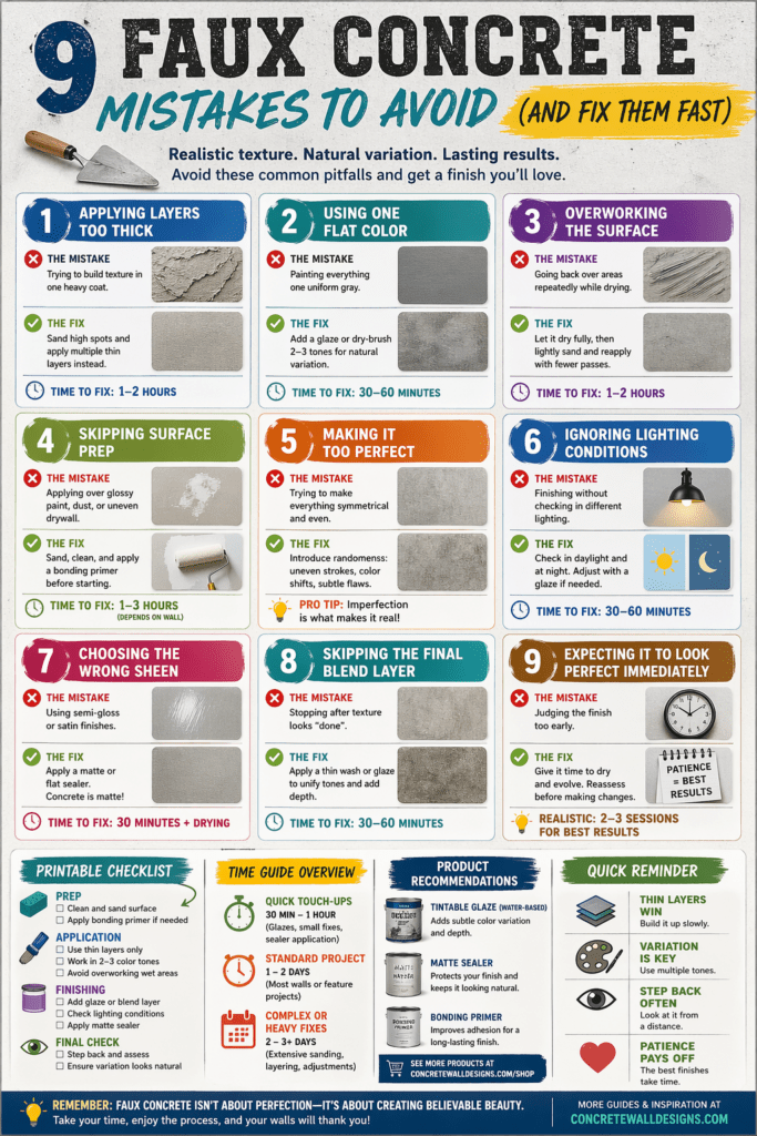 9 Faux Concrete Mistakes to Avoid (Fix Them Fast)